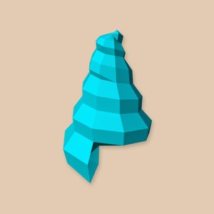 DIY Papercraft Sea Shell, Seashell Png,shell Pattern,3d Lowpoly Shell ...