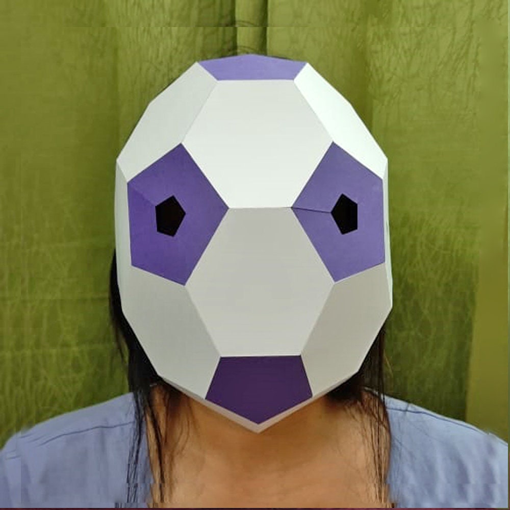 DIY Papercraft Football Maskpapercraft Soccer Masklowpoly - Etsy UK