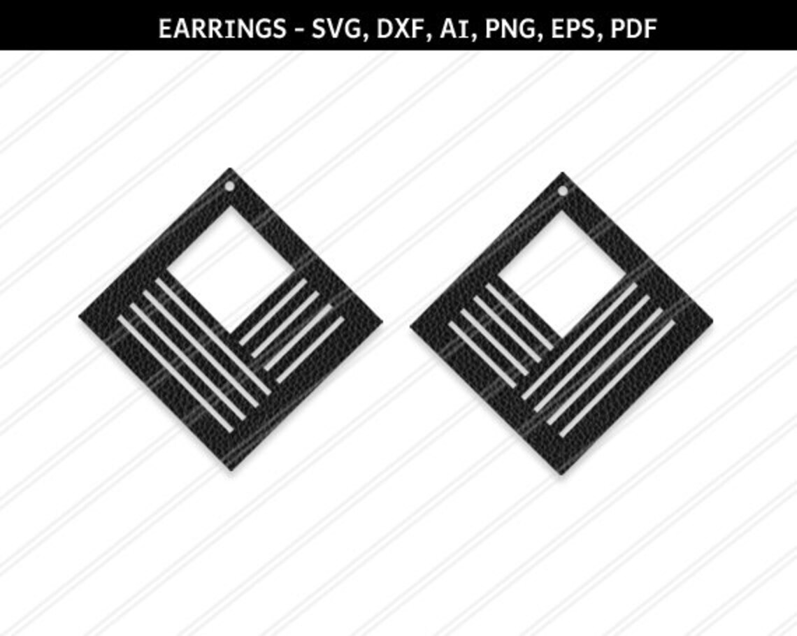 Earrings Svg Geometric Earrings Svg Jewelry Svg Leather | Etsy