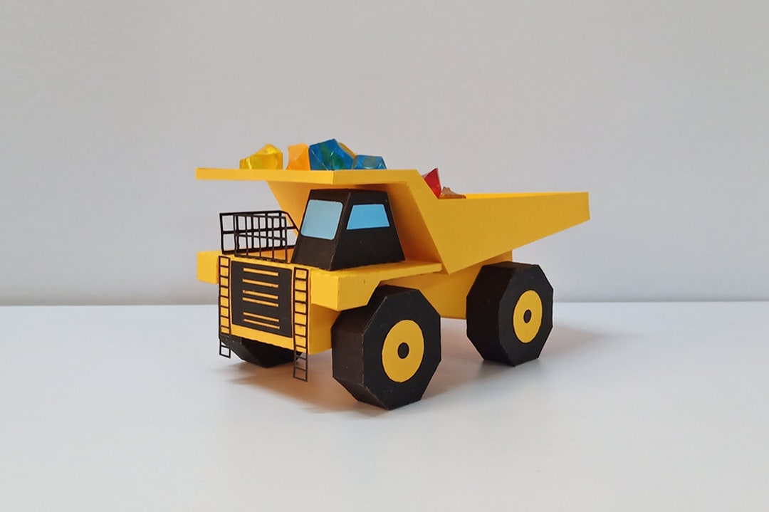 DIY Printable Dump Truck,papercraft Truck,dump Truck Favor,gift Box ...