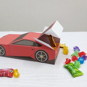 DIY Printable Car Favor,papercraft Car,ferrari Favor,gift Box,candy Box ...