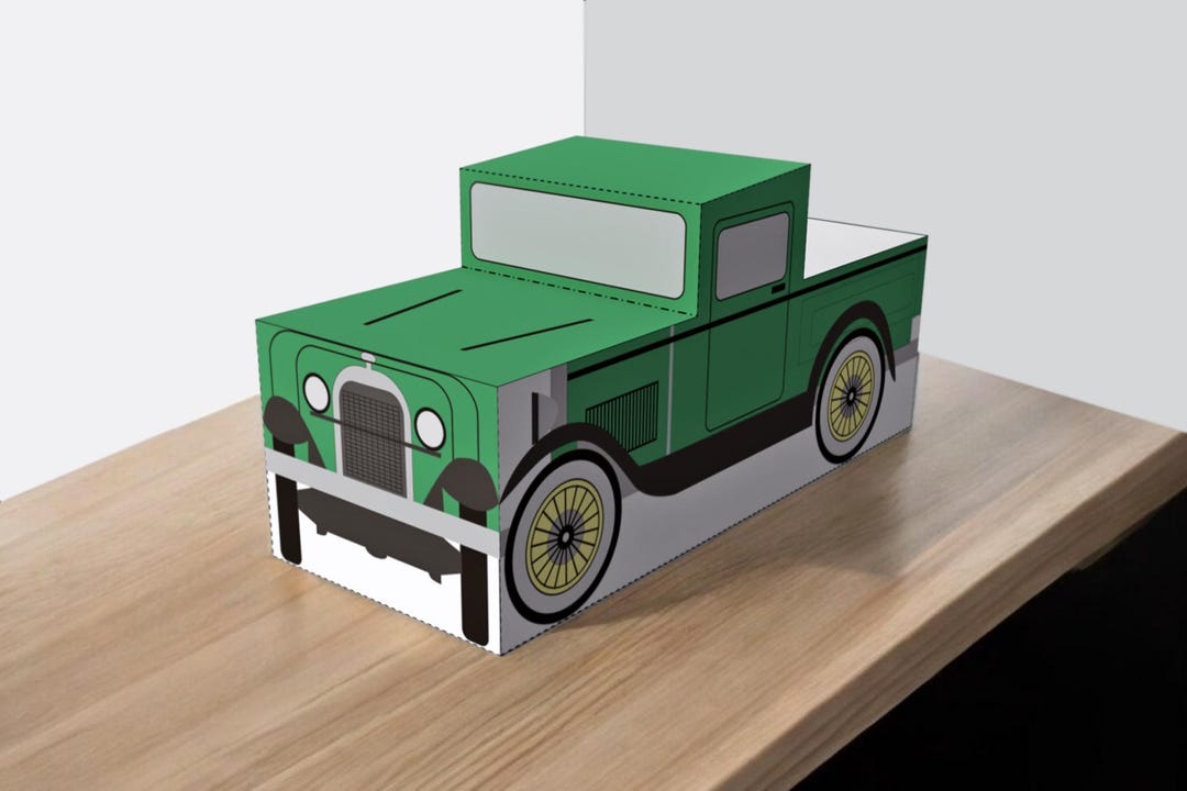 DIY Vintage Pick up Truck Favor,party Favor,papercraft Pick up Truck ...