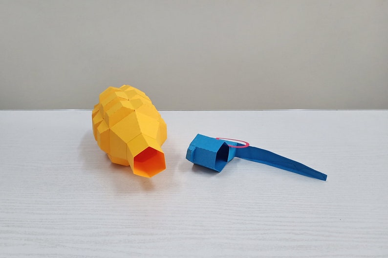 DIY Papercraft Hand Grenade Favor,hand Grenade Model,paper Toy,party ...