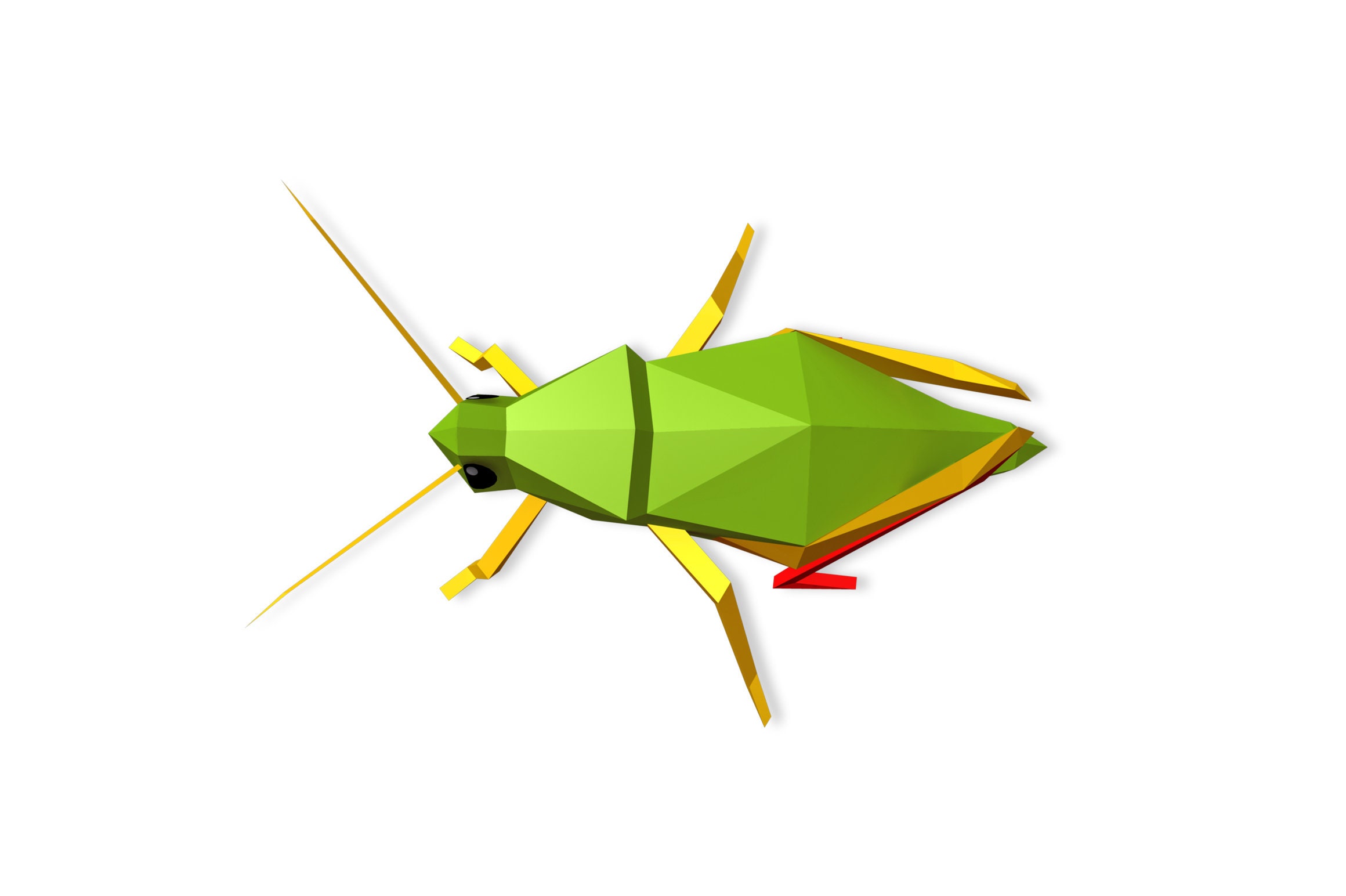 DIY Papercraft Grasshopperlowpoly Grasshopper Png3d Origami - Etsy ...