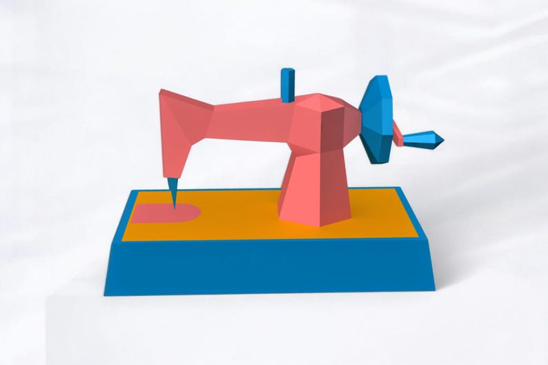 Sewing Machine Favor Box, DIY Papercraft Model (digital Files) - Etsy