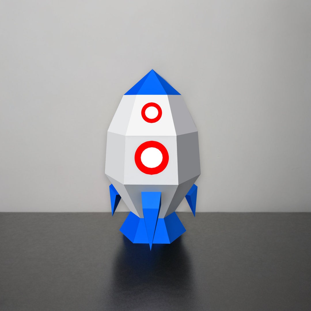 DIY Papercraft Rocket,rocket Lamp,paper Rocket,rocket Gifts,rocket Toy ...