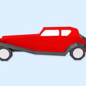 DIY Papercraft Vintage Car,paper Car,3d Papercraft,low Poly Papercraft ...