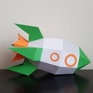 DIY Papercraft Rocket,rocket Lamp,paper Rocket,rocket Gifts,rocket Toy ...
