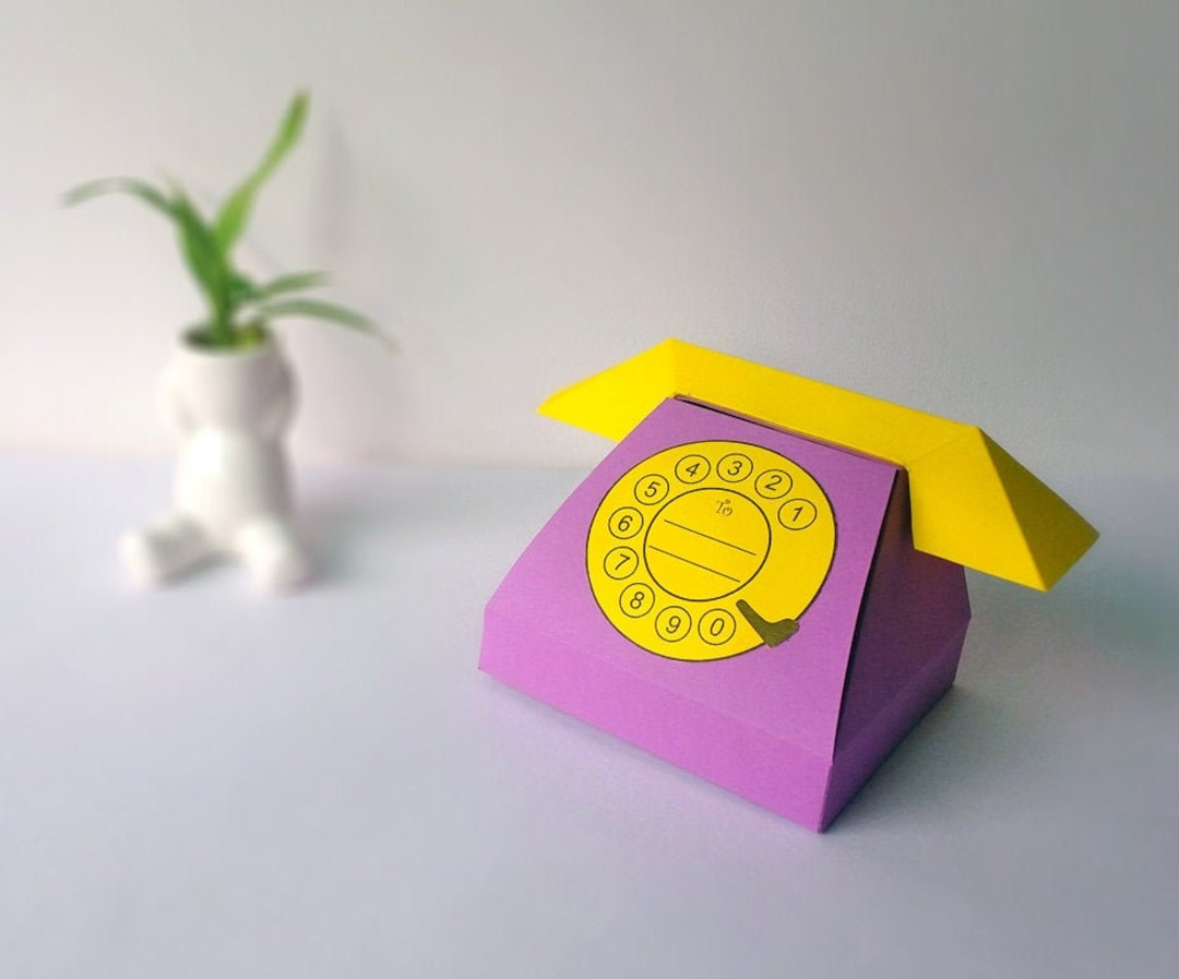 DIY Papercraft Old Style Telephone Favor,phone Favor,party Favors ...