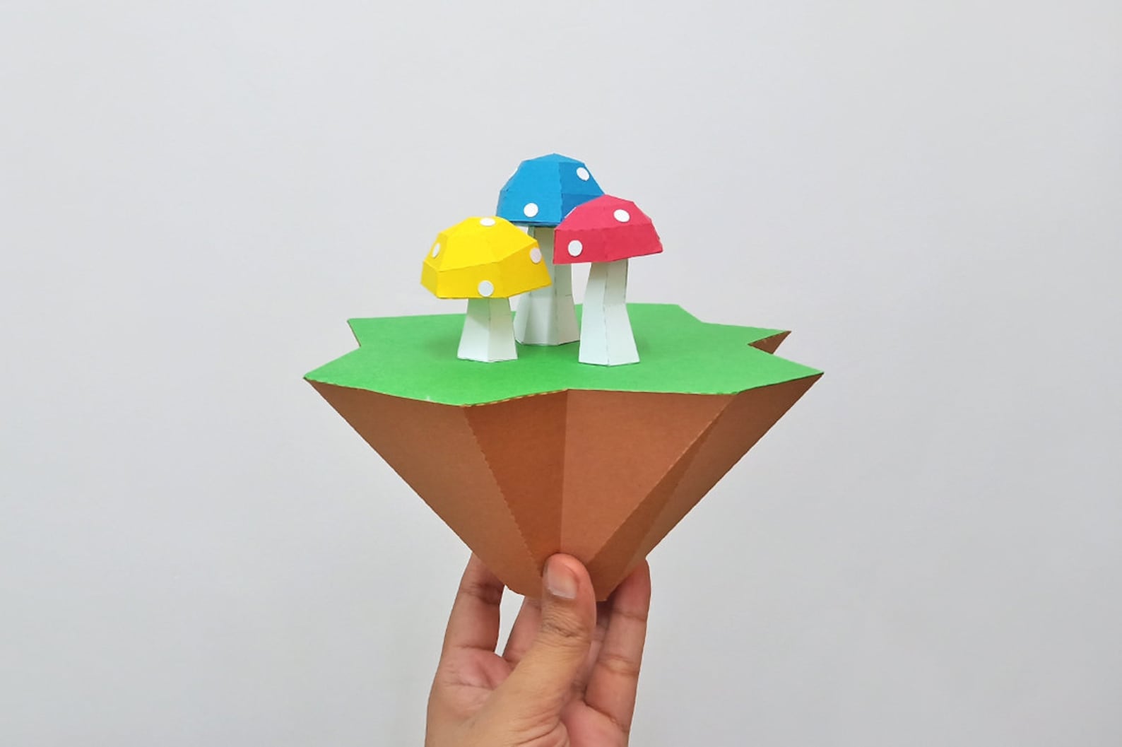 DIY Papercraft Mushroom Island3d Papercraft - Etsy