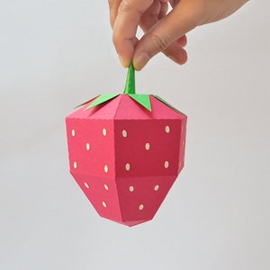 DIY Papercraft Strawberry,papercraft Fruit,paper Toy,party Decoration ...