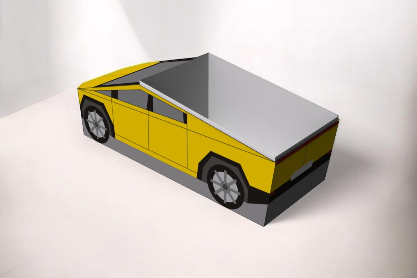 DIY Papercraft Cybertruck Car Food Box Template (PDF) - Etsy