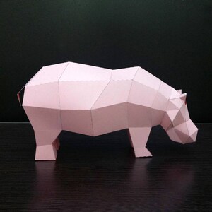 DIY Papercraft Hippo Sculpture,3d Papercraft,papercraft Sculpture ...