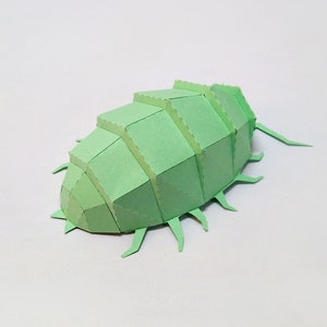 DIY Papercraft Isopod,bug Png,papercraft Bug,papercraft Insect,low Poly ...