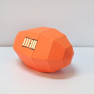 DIY Papercraft Rugby Ball, Printable Lowpoly Football (PDF, DXF) - Etsy