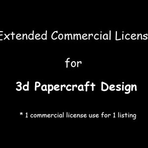 Commercial License 3d Papercraft License Commercial Use - Etsy