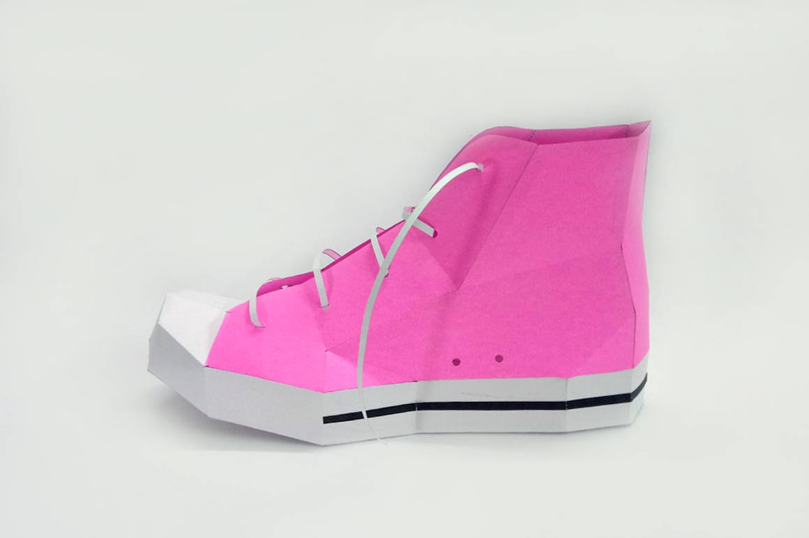DIY Papercraft Shoe Converse Shoeboots3d Origami | Etsy
