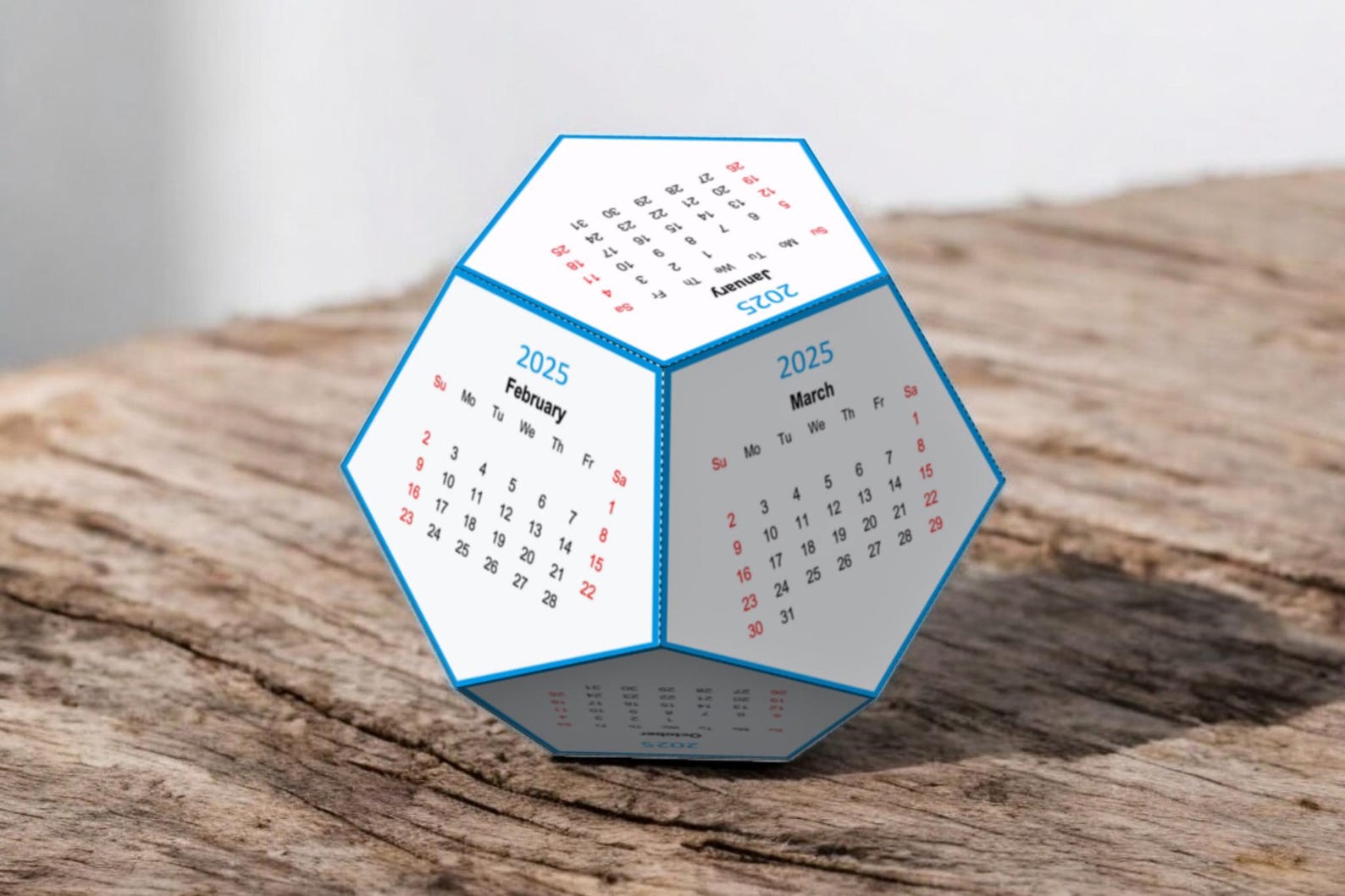 DIY 2025 Calendar, Desktop Calendar, Tabletop Calendar, Calendar ...