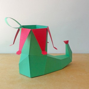 DIY Papercraft Elf Shoe,christmas Shoe,christmas Party,christmas ...