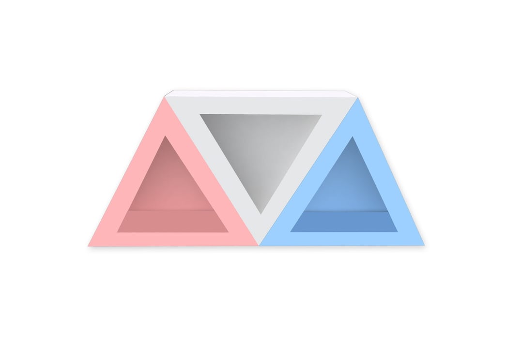 DIY Papercraft Triangle Display Box, Printable Toy Storage Box, Gifting ...