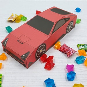 DIY Printable Car Favor,papercraft Car,ferrari Favor,gift Box,candy Box ...