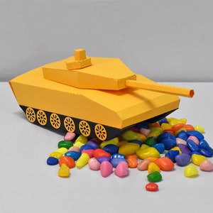DIY Papercraft Tank Favour,army Tank Favor,lowpoly Tank,3d Tank Model ...