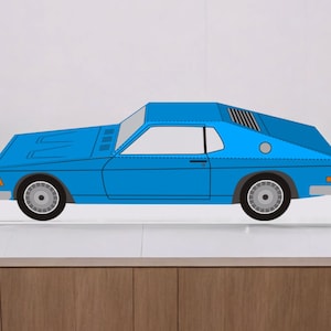 DIY Printable Muscle Car Favor,goodies Box,papercraft Car,gift Box ...