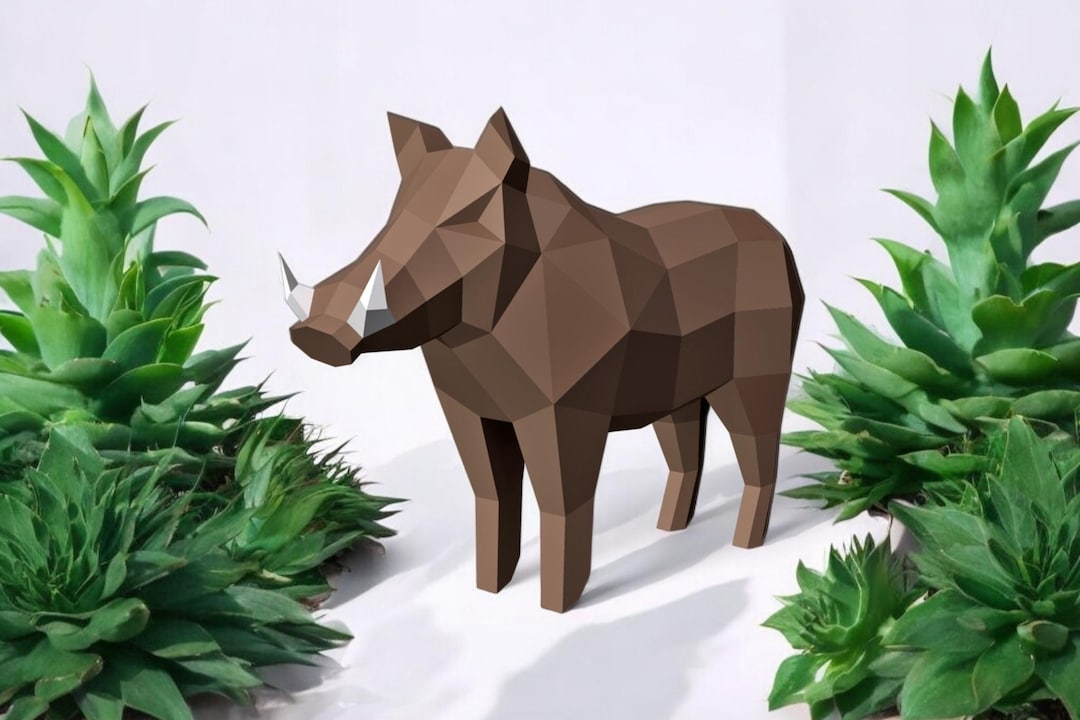 DIY Papercraft Warthog Sculpture (digital Files) - Etsy