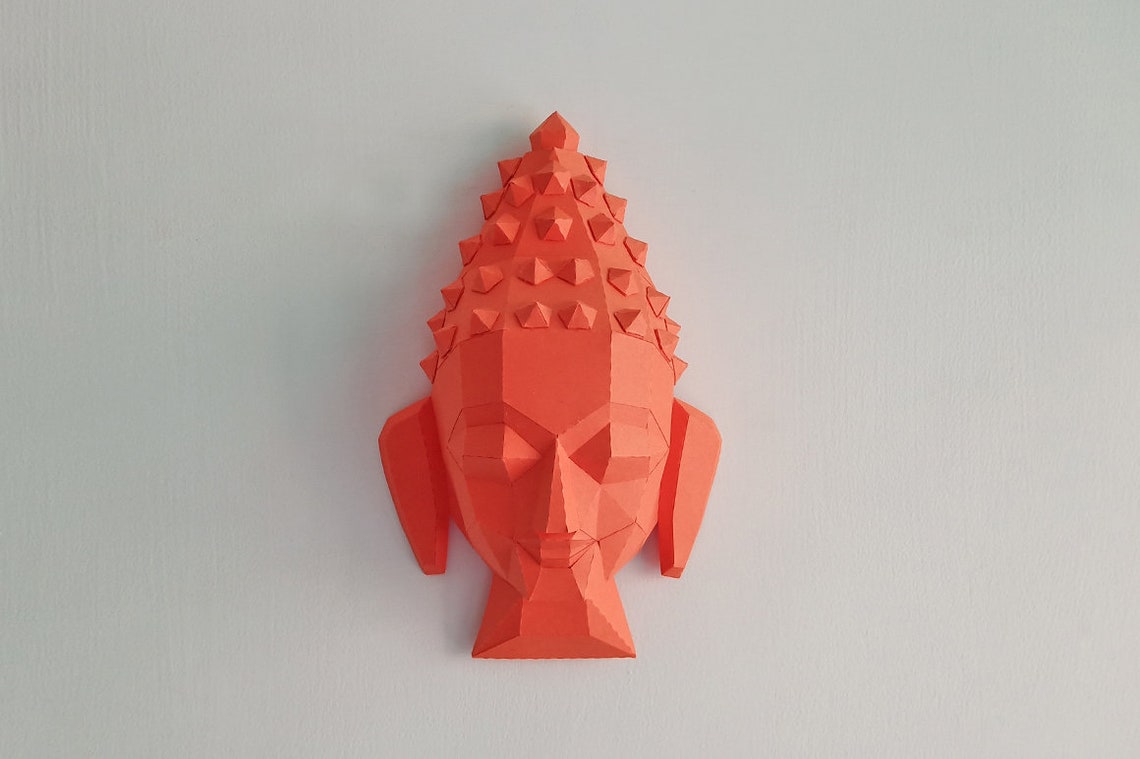 DIY Papercraft Buddha Head Trophybuddha Trophybuddha - Etsy Hong Kong