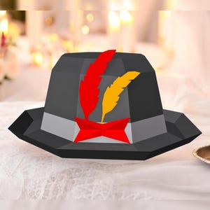 DIY Papercraft Bucket Hat, 3d Cap Templates, Hat Pattern, Hat Print ...