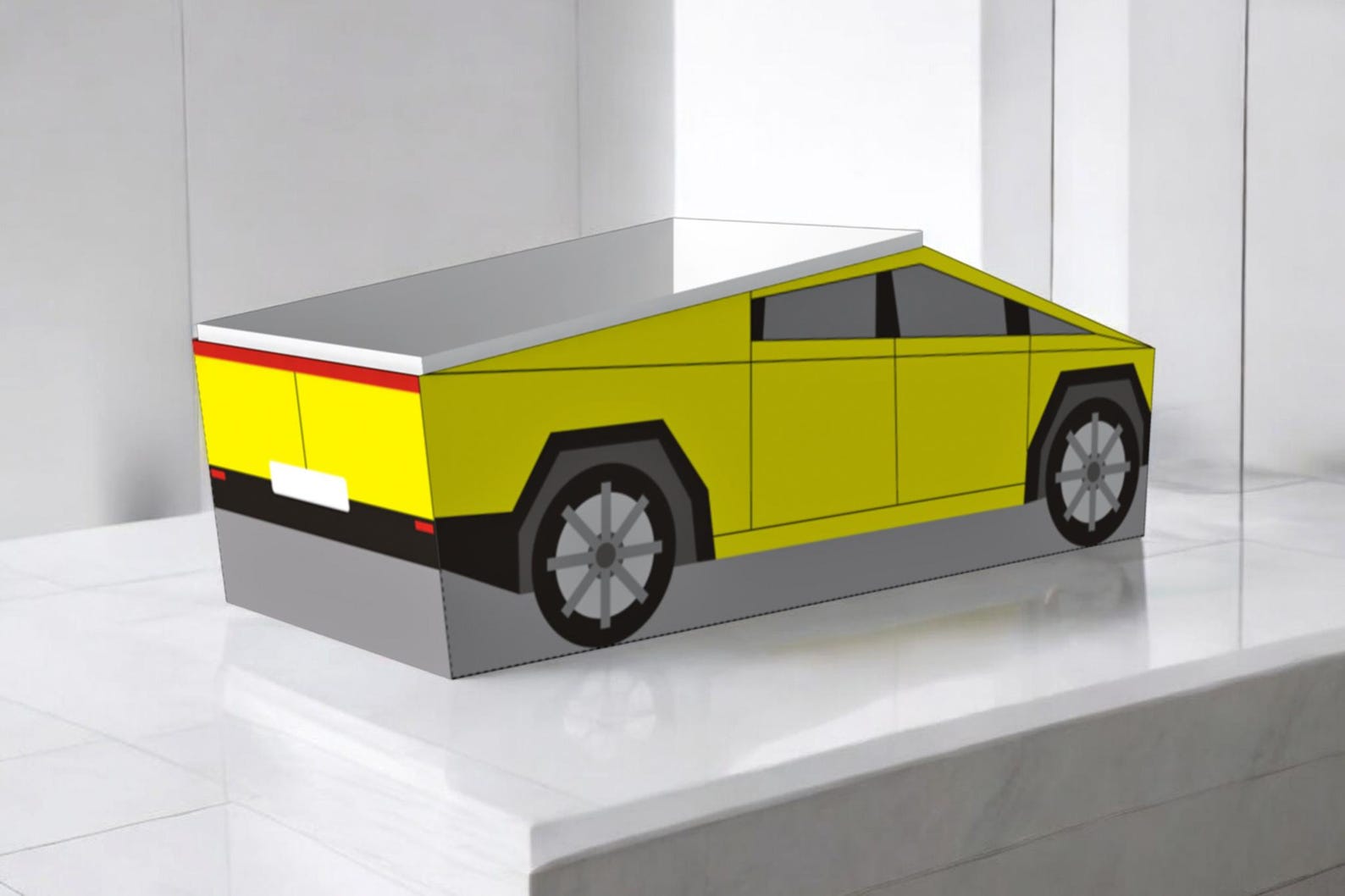 DIY Papercraft Cybertruck Car Food Box Template (PDF) - Etsy