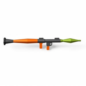 Papercraft Rocket Launcher, 3d Rocket Launcher Png, Papercraft Military ...