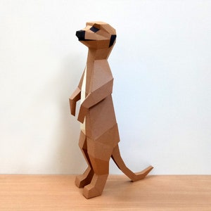 DIY Meerkat Papercraft,meerkat Sculpture,lowpoly Sculpture,meerkat ...