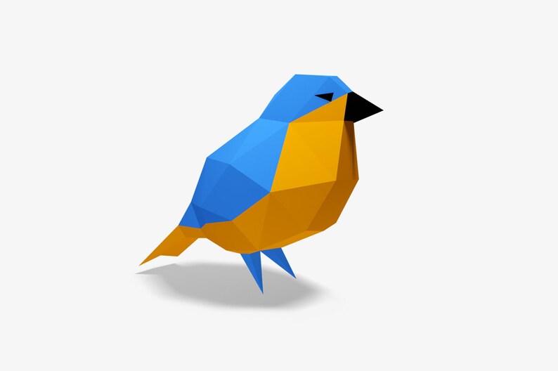 DIY Papercraft Sparrow Birdlowpoly Sparrowlowpoly - Etsy