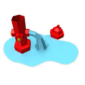 DIY Fire Hydrant Papercraft Template (digital Files) - Etsy