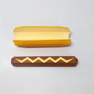 DIY Papercraft Hotdog 3d Papercraft Art Lowpoly Hotdog Papercraft Kit ...