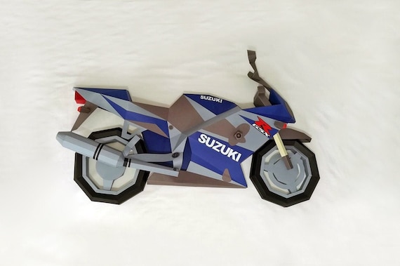DIY Papercraft Sports bikepaper toy Suzuki gsxr 1000Lowpoly | Etsy