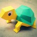 DIY Papercraft Tortoise,lowpoly Sea Animals,tortoise Sculpture,turtle ...
