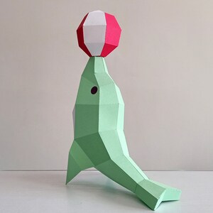 DIY Papercraft Dolphin,dolphin With Ball,paper Koi,fish Toys,printable ...