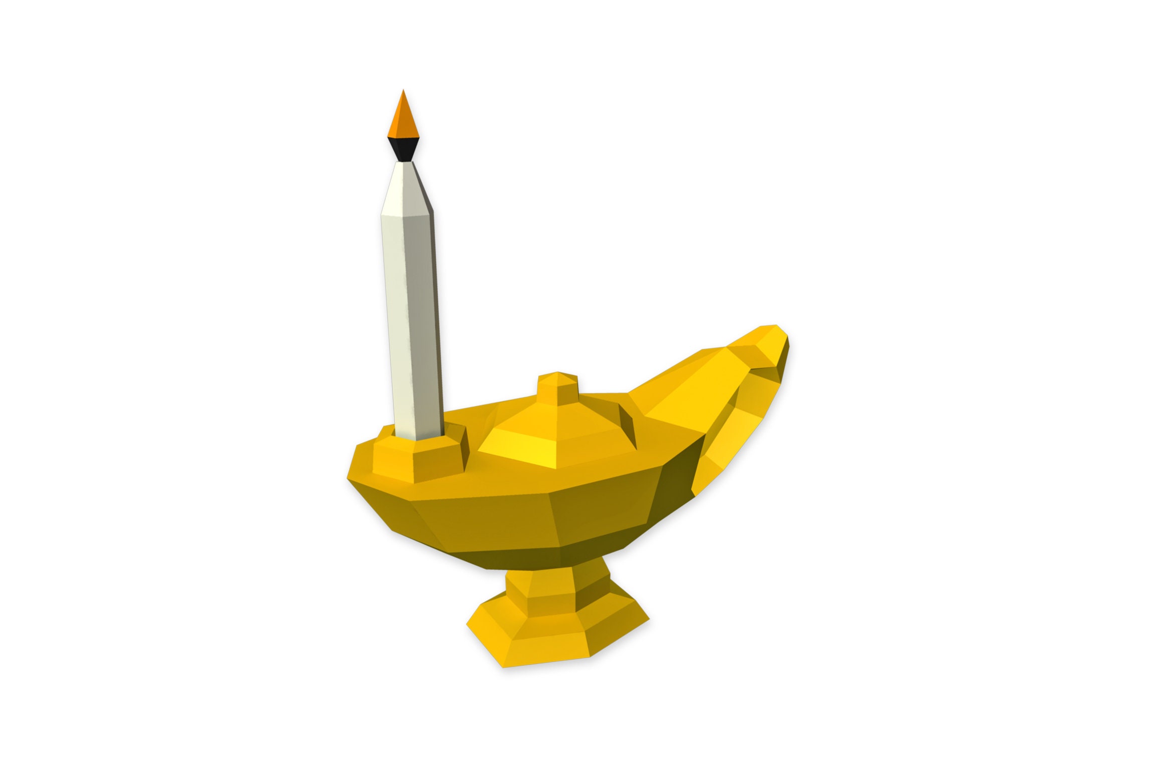 3D Papercraft Genie Lamp Template, Printable Goodie Box (PDF) - Etsy
