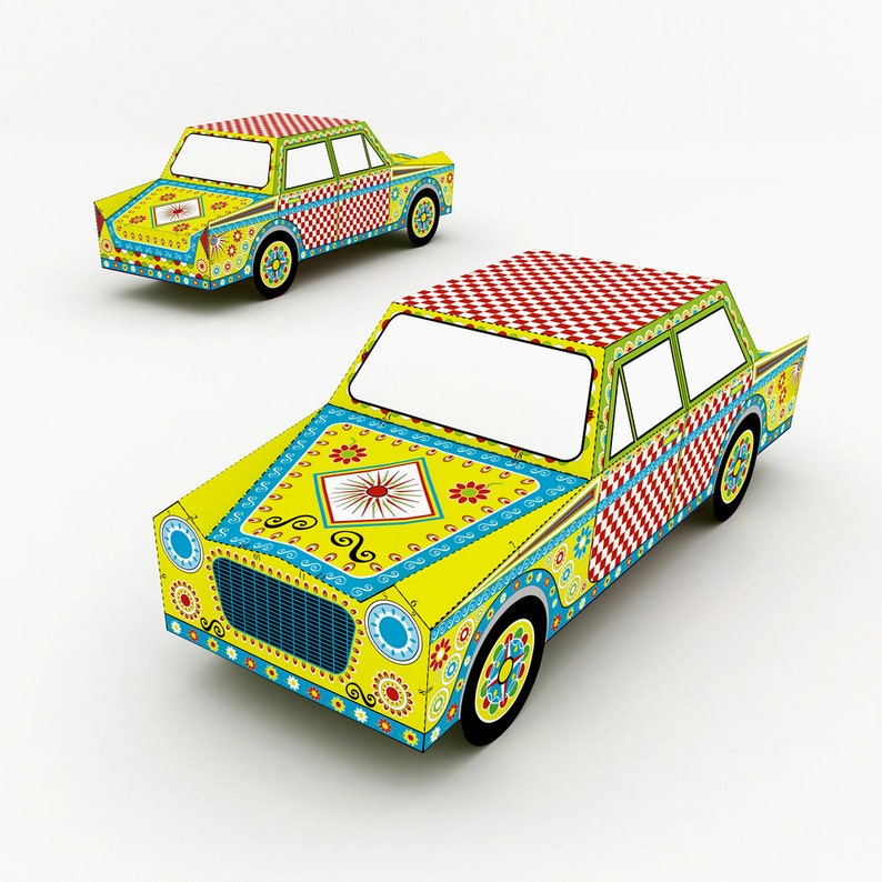 Printable Paper Car Model, DIY Craft Project (digital Download) - Etsy
