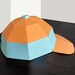 DIY Papercraft Baseball Cap, 3d Cap Templates, P Cap Pattern, Cap Print ...