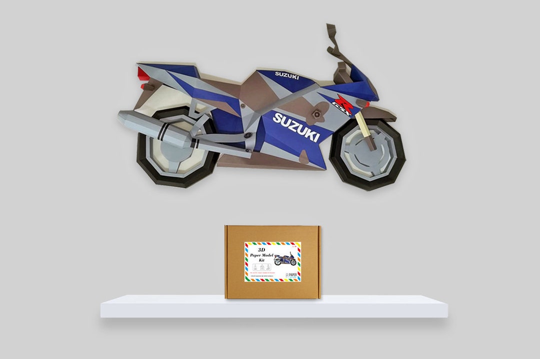 DIY Kit, Papercraft Sports Bike,paper Toy, Suzuki Gsxr 1000,lowpoly ...
