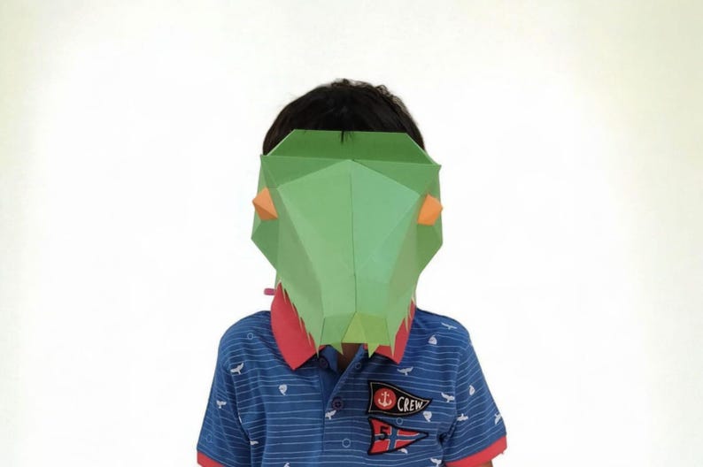 DIY Papercraft Mosasaurus Mask,crocodile Mask,alligator Head,papercraft ...