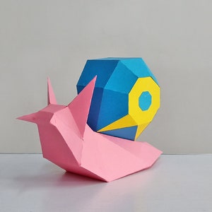 DIY Papercraft Snail Model, Low Poly Snail Sculpture (PDF Pattern) - Etsy