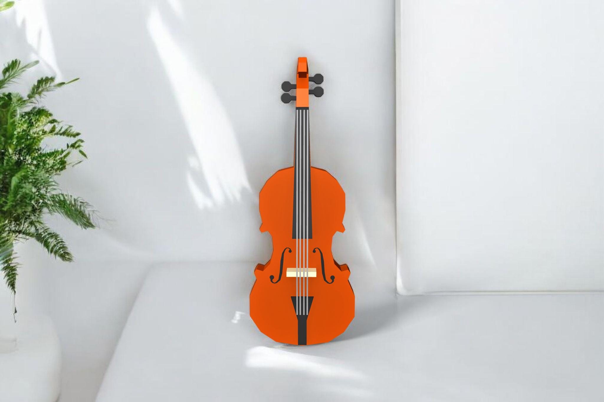 Papercraft Violin, 3D Origami Model (pdf, Dxf, Eps, Png, Jpg) - Etsy UK