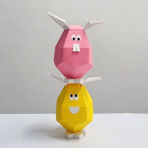 DIY Papercraft Easter Eggs,easter Bunny,easter Rabbit,egg Art ...