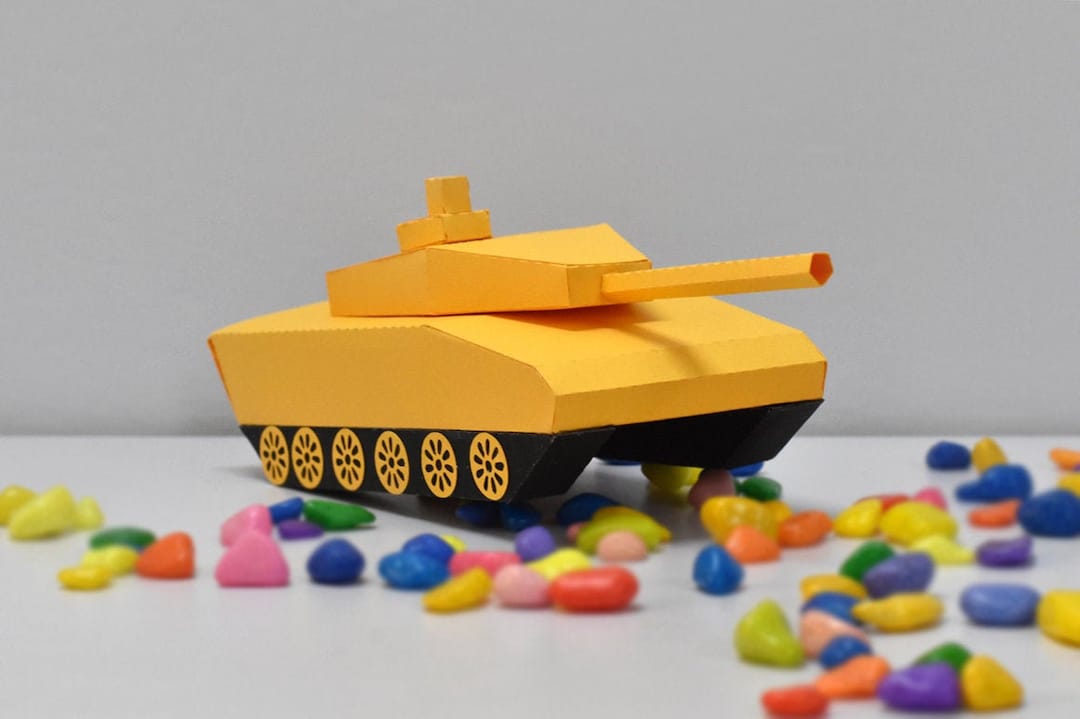 DIY Papercraft Tank Favour,army Tank Favor,lowpoly Tank,3d Tank Model ...