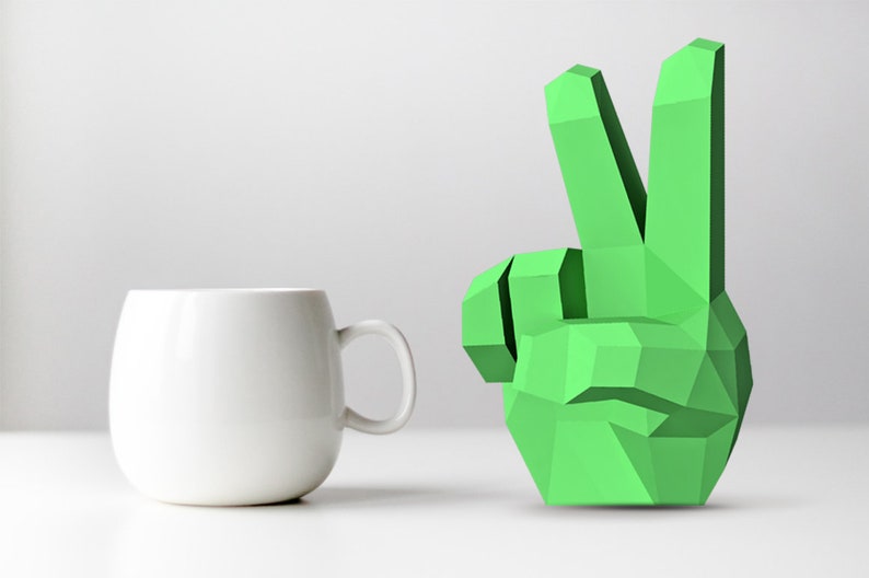 DIY Papercraft Hand Peace Symbolhand Peace Signpeace - Etsy