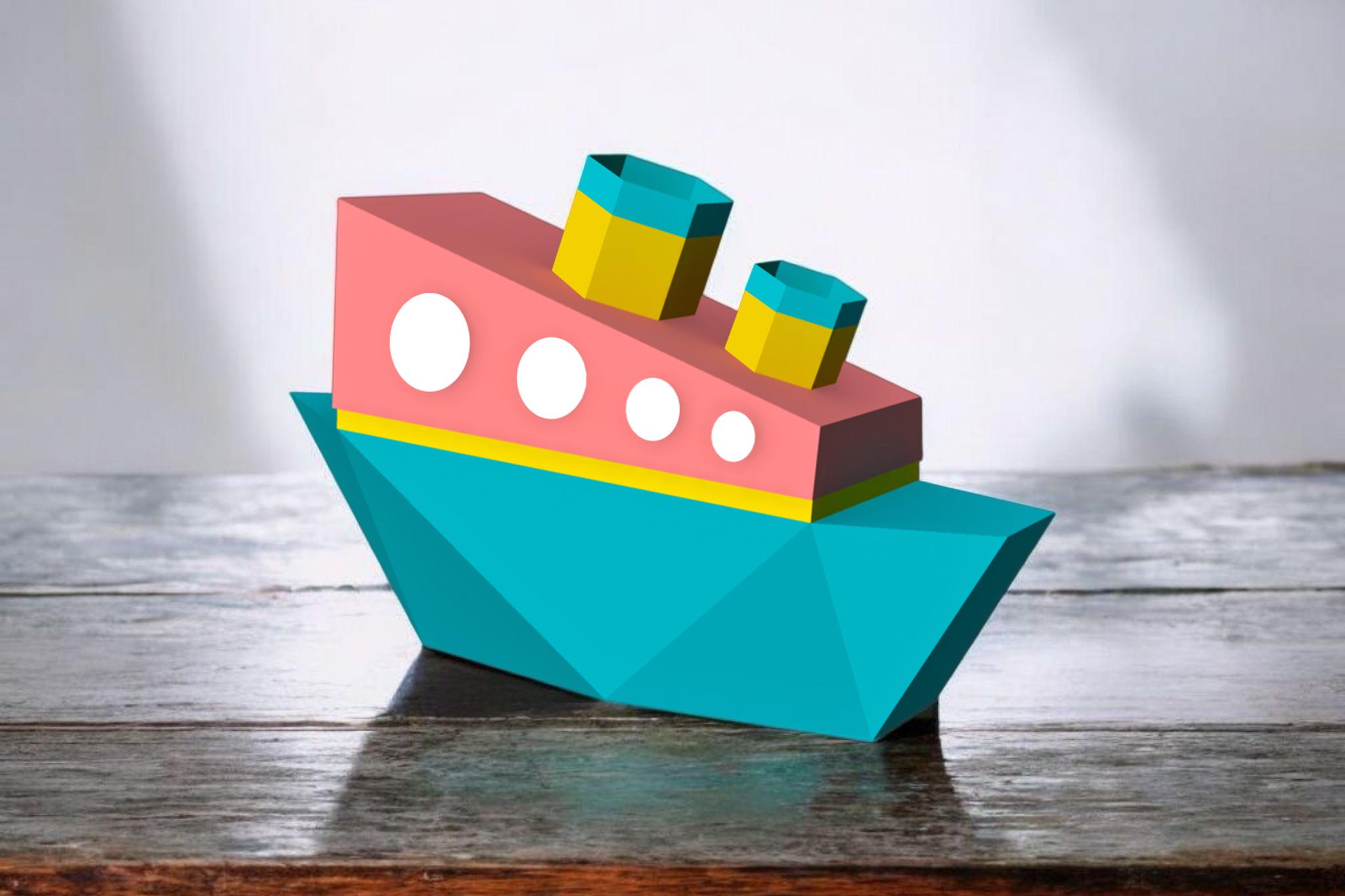 DIY Fishing Boat Favor Box, 3d Papercraft Car, Boat Gifts, Babyshower ...